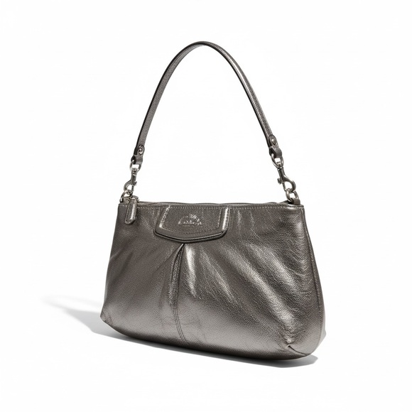 Coach | Bags | Coach Metallic Silver Wristlet Bag | Poshmark
